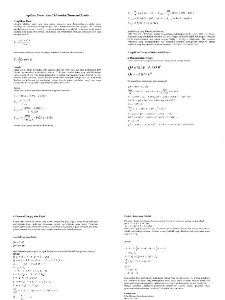Matek Putong Aplikasi | PDF