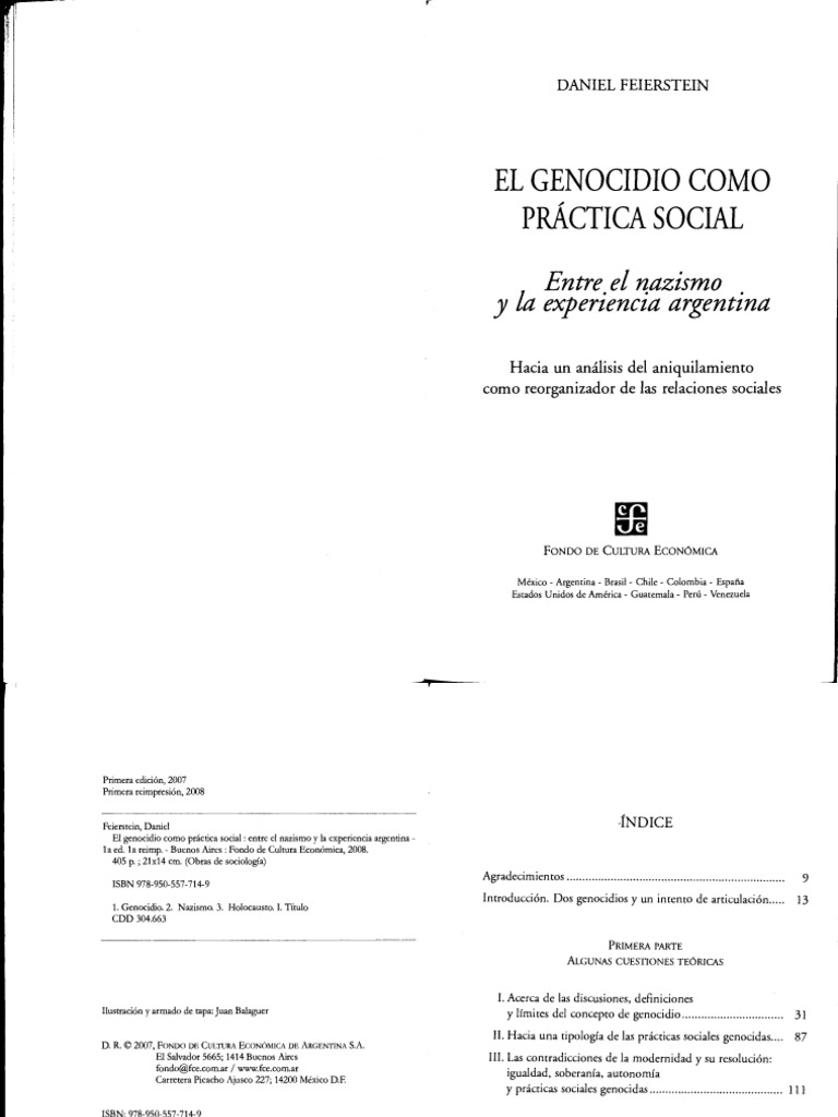 Daniel Feierstein Acerca de Las Discusiones Definiciones y Límites Del ...