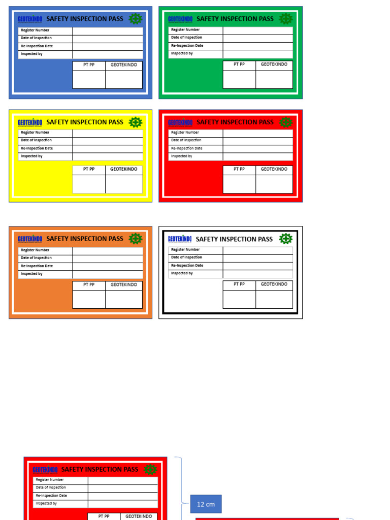 Sticker Inspeksi NEW | PDF