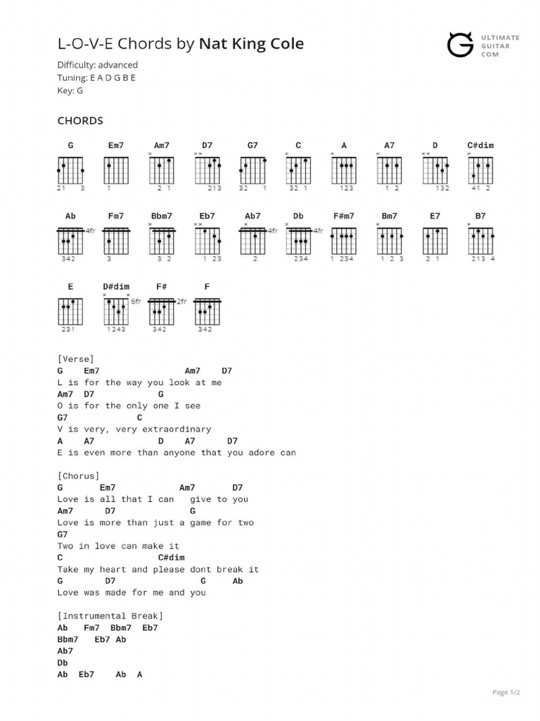 L-O-V-E Chords | PDF