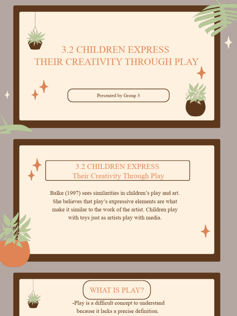 3.2 Children Express Their Creativity Through Play | PDF | Creativity