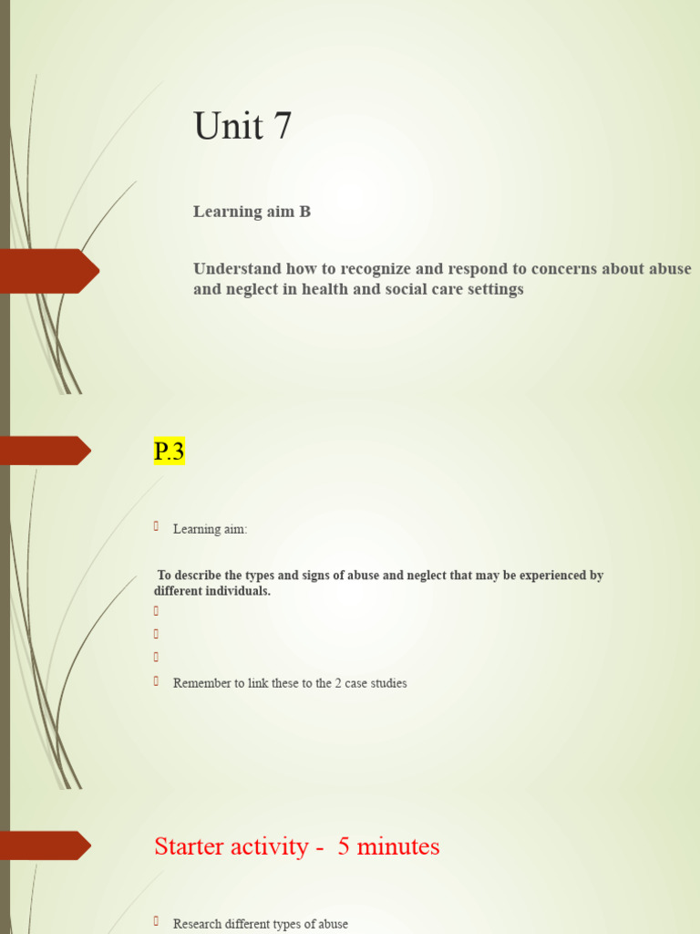 Learning Aim B | PDF | Psychological Trauma | Child Abuse