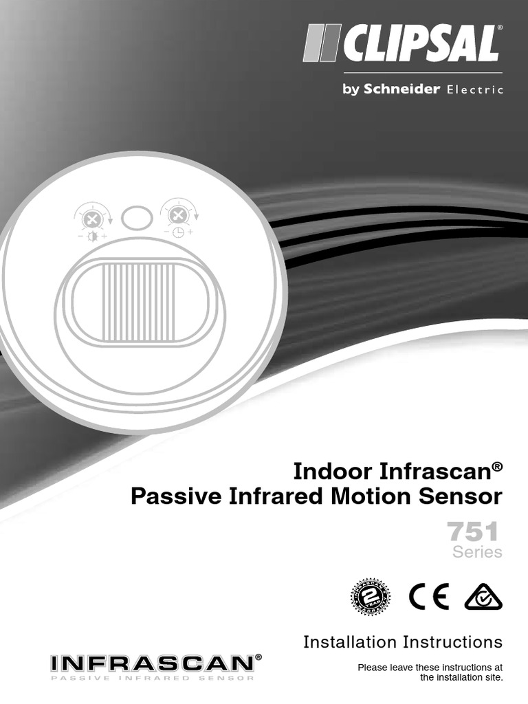 Clipsal 751R Motion Infrared Sensor Sensor | PDF | Equipment ...
