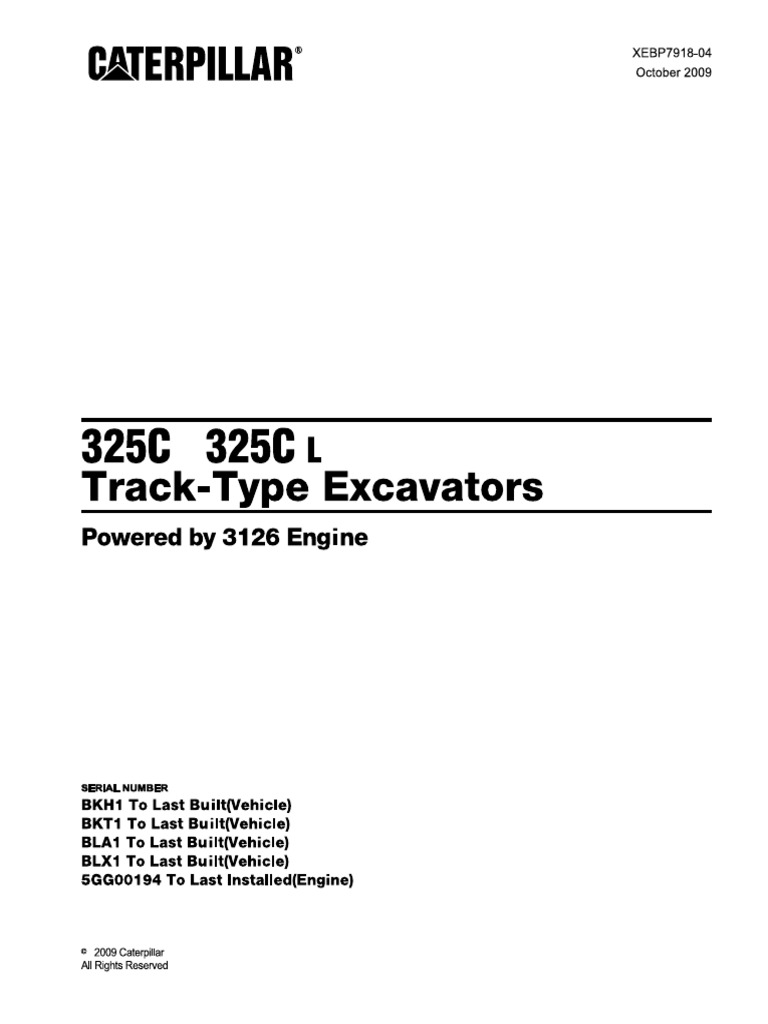 325C 325CL Track-Type Excavators | PDF | Engines | Car