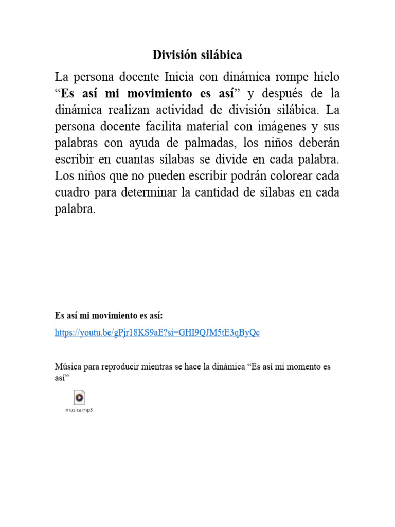 Division Silabica | PDF