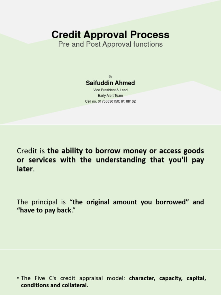 Credit Approval Process and Related Functions | PDF | Loans | Credit
