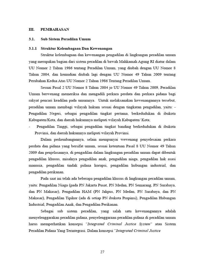 Struktur dan Proses Peradilan Umum RI | PDF