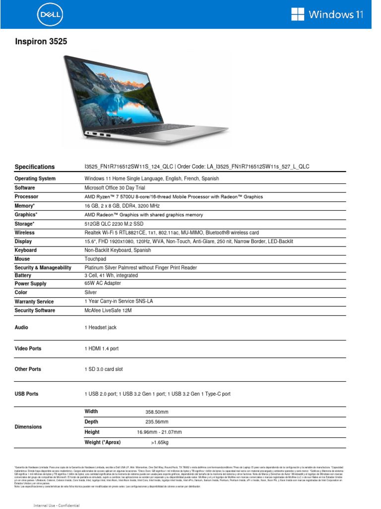 I3525 FN1R716512SW11S 124 QLC | PDF | Intel | Hardware de la computadora