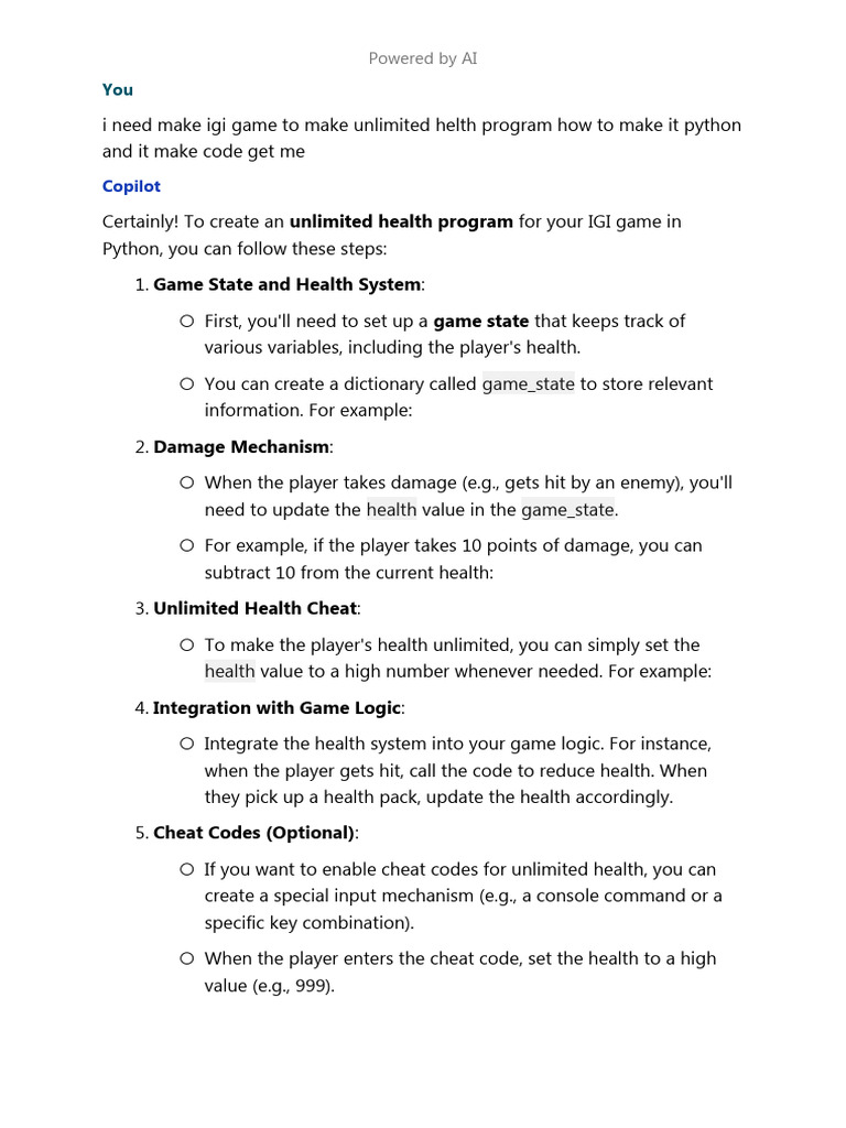 Copilot: Game - State | PDF | Cheating In Video Games | Pointer (Computer Programming)