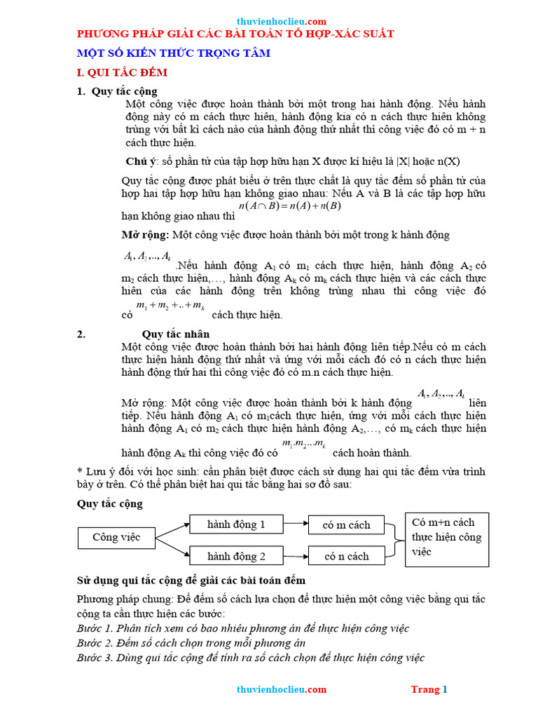 PP Giai Toan To Hop Xac Suat | PDF