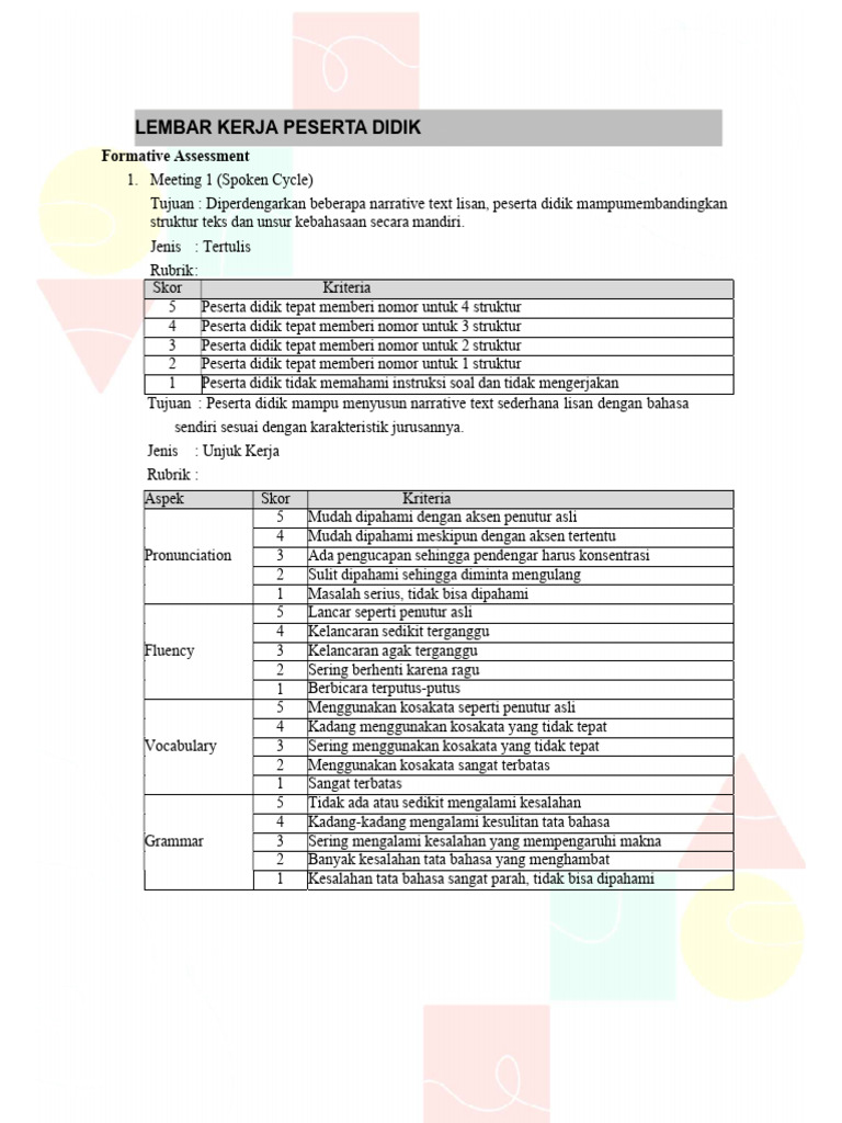 LKPD Kelas X Narrative Text | PDF