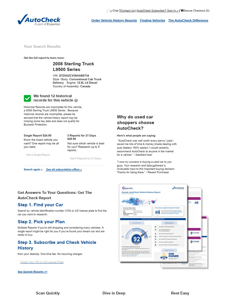 (Fac-003) Autocheck Sterling | PDF | Used Car | Subscription Business Model
