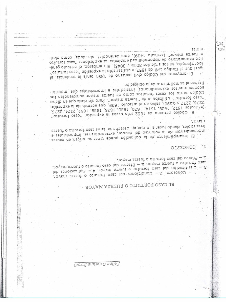 caso fortuito y fuerza mayor | PDF | Intención (Derecho Penal ...