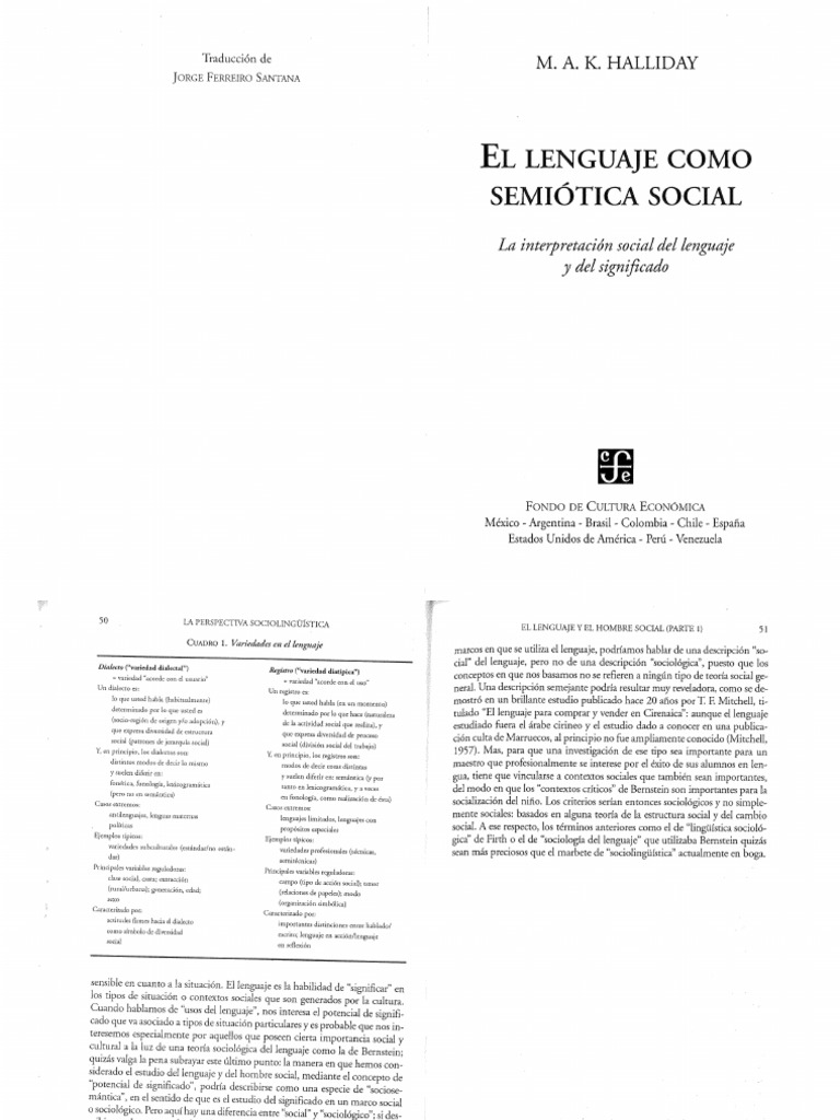 Halliday - Dialectos y Registros | PDF | Dialecto | Lingüística