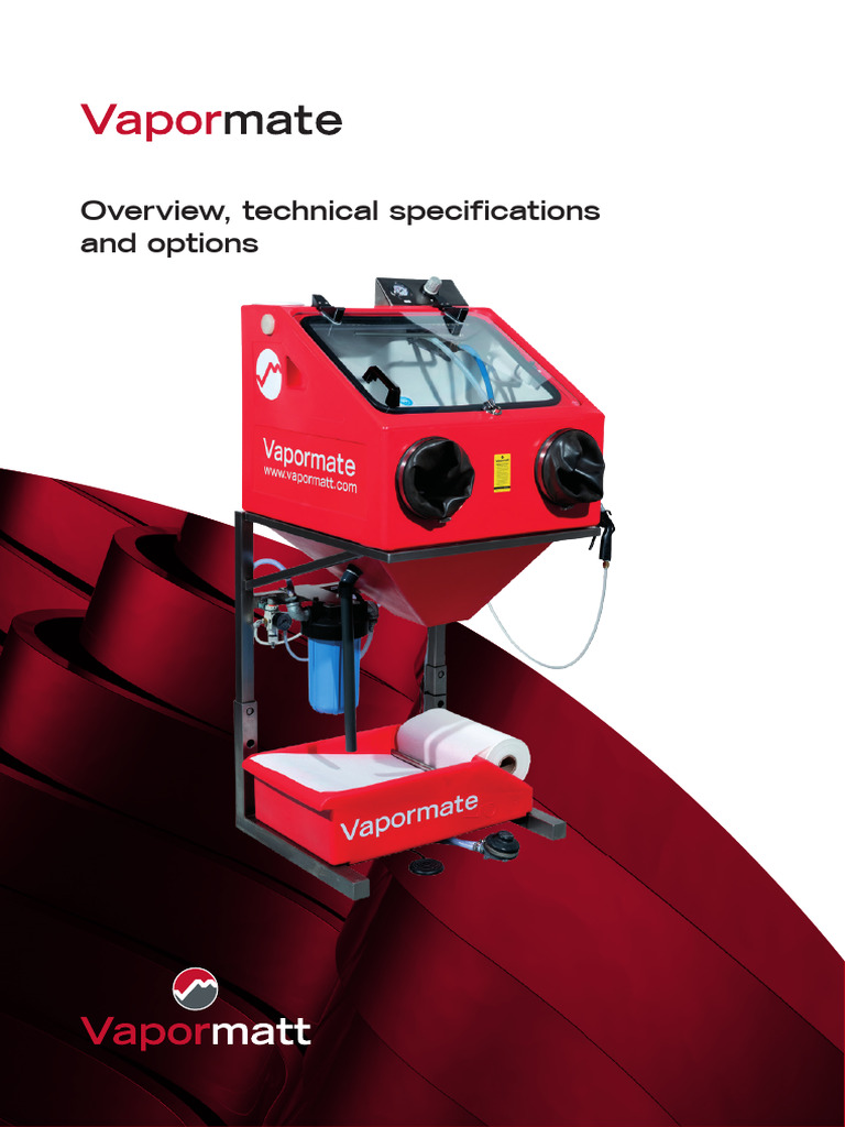 Vapormate Wet Blasting Machine Specs | PDF | Industrial Processes ...