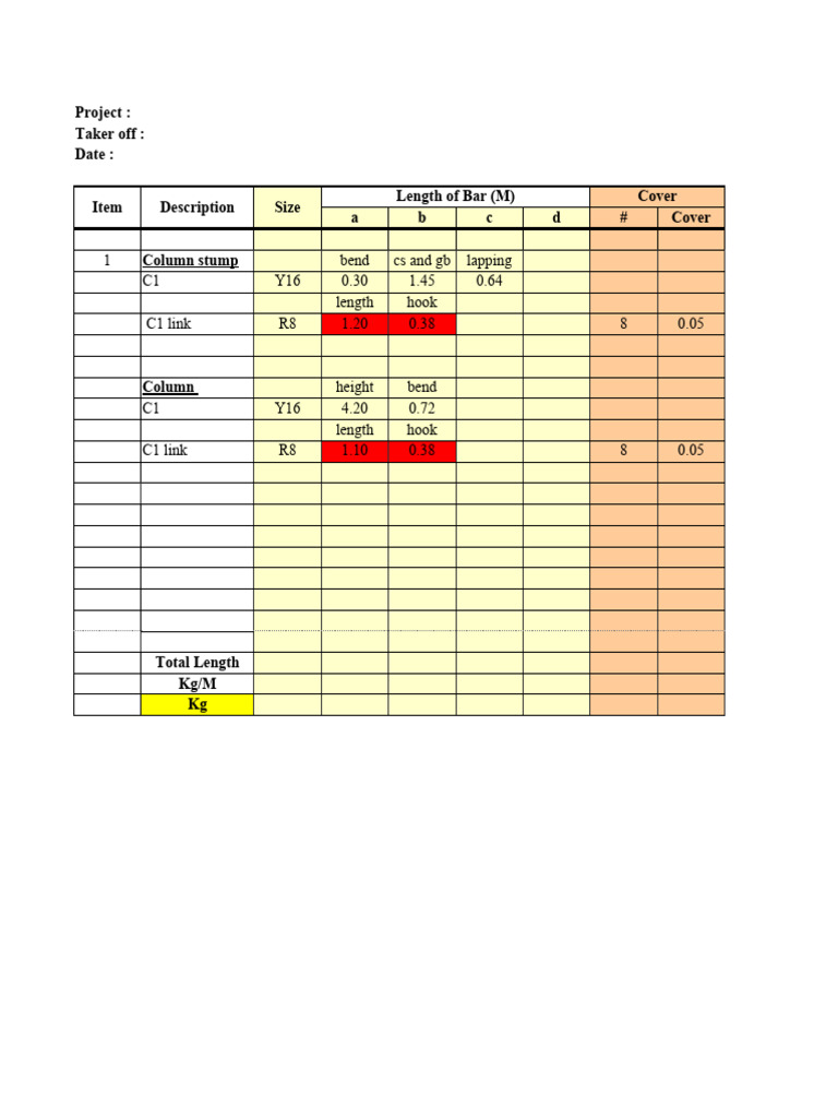 Column Stump and Column Rev.1 | PDF