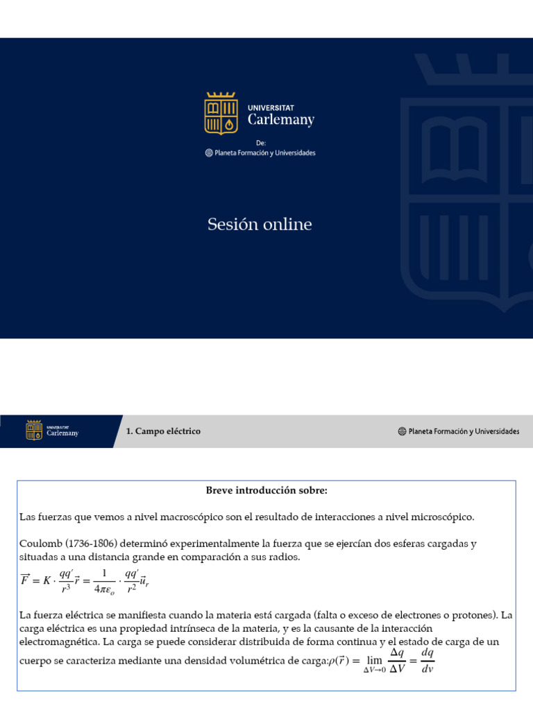 Sesión Teoría Tema 1 | Descargar gratis PDF | Electrón | Carga eléctrica