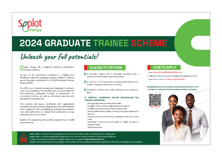 SEPLAT 2024 GRADUATE TRAINEE SCHEME | PDF