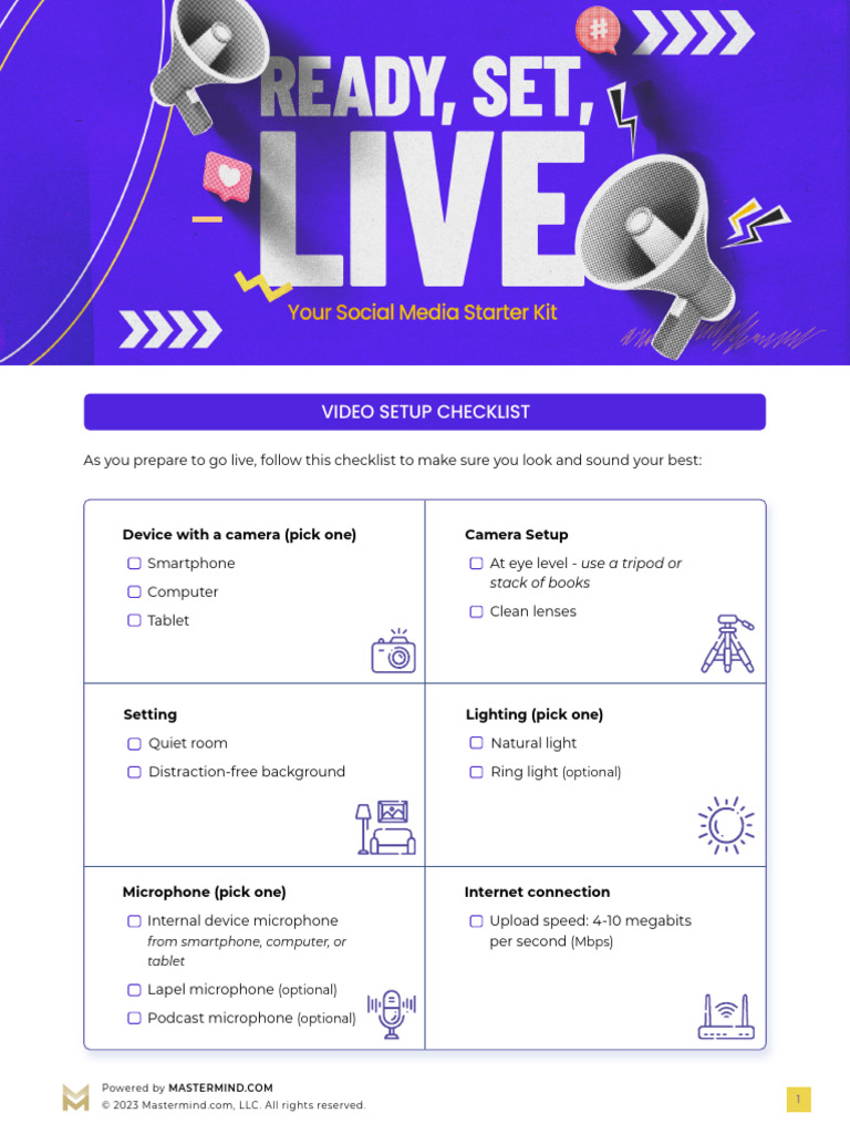 Ready Set Live Your Social Media Starter Kit | PDF | Streaming Media ...