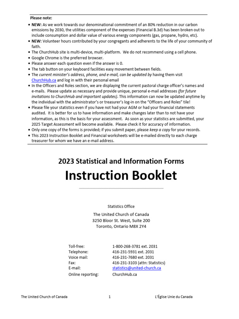 Statistical Instruction Booklet | PDF | Fundraising | Debt