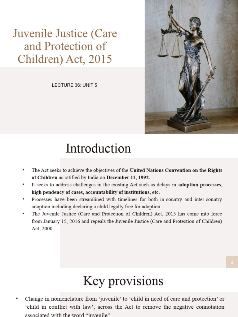 Juvenile Justice Act 2015 Overview | PDF | Child Protective Services ...