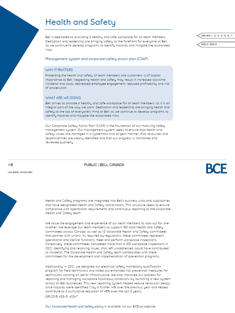 2021-health-and-safety Bell Canada Enterprises | Download Free PDF ...