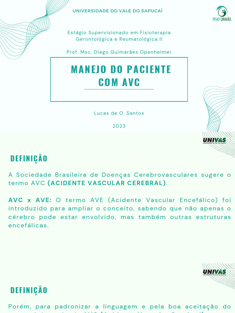 Manejo Do PCT Com Avc | PDF | AVC | Medicina Clínica