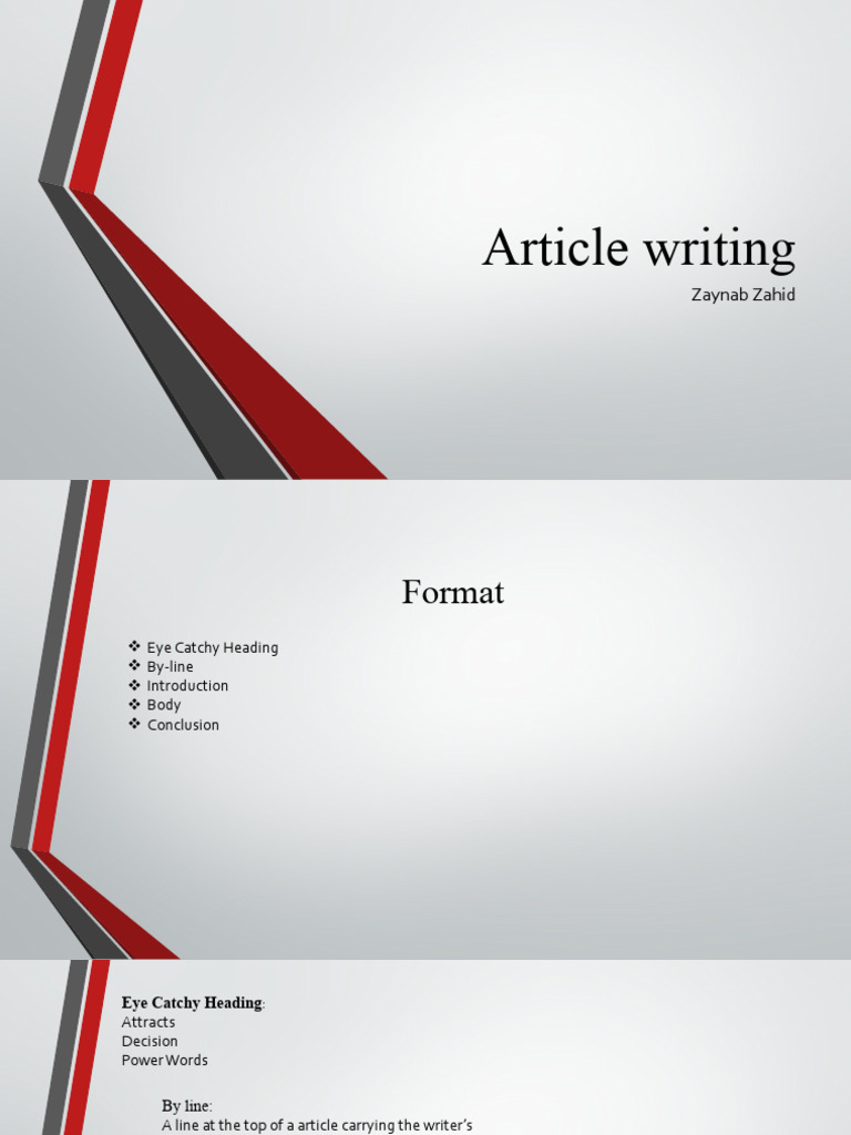 Article Writing Guide | PDF