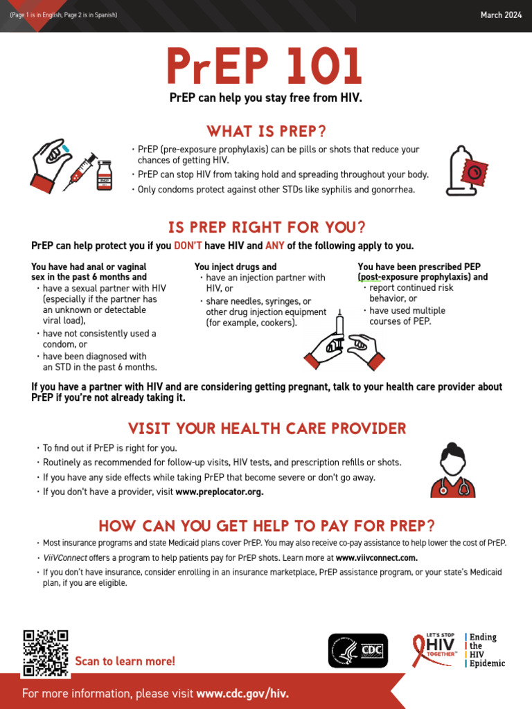 CDC Hiv Consumer Info Sheet Prep101 2024 508 | Descargar gratis PDF ...