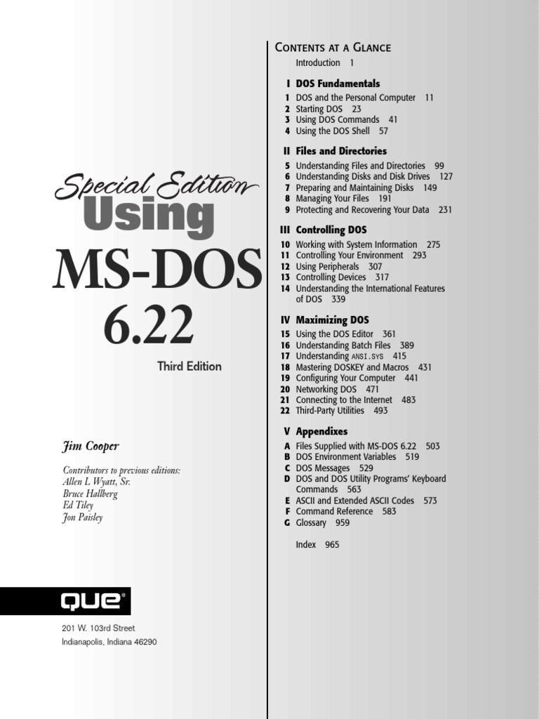 Using Ms-Dos 6.22 (Pdfdrive) | PDF | Dos | Computer File