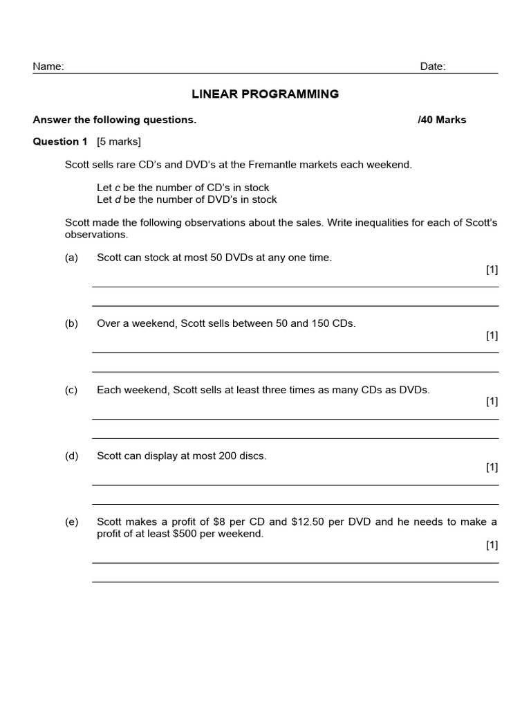 Introduction to Linear Programmingsdfsdf | PDF | Dvd | Linear Programming