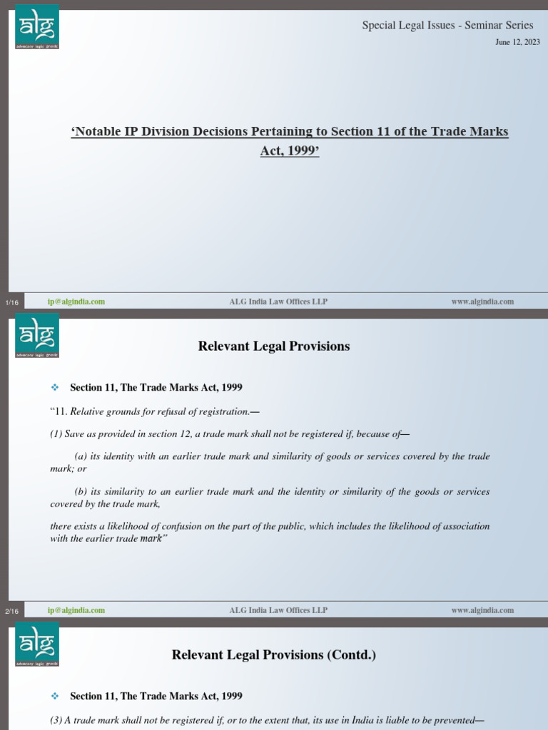 case laws list for trademarks | PDF | Trademark | Civil Law (Legal System)