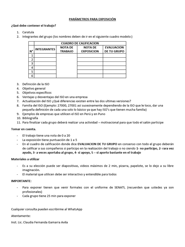 Parametros de Exposicion | PDF | Informática