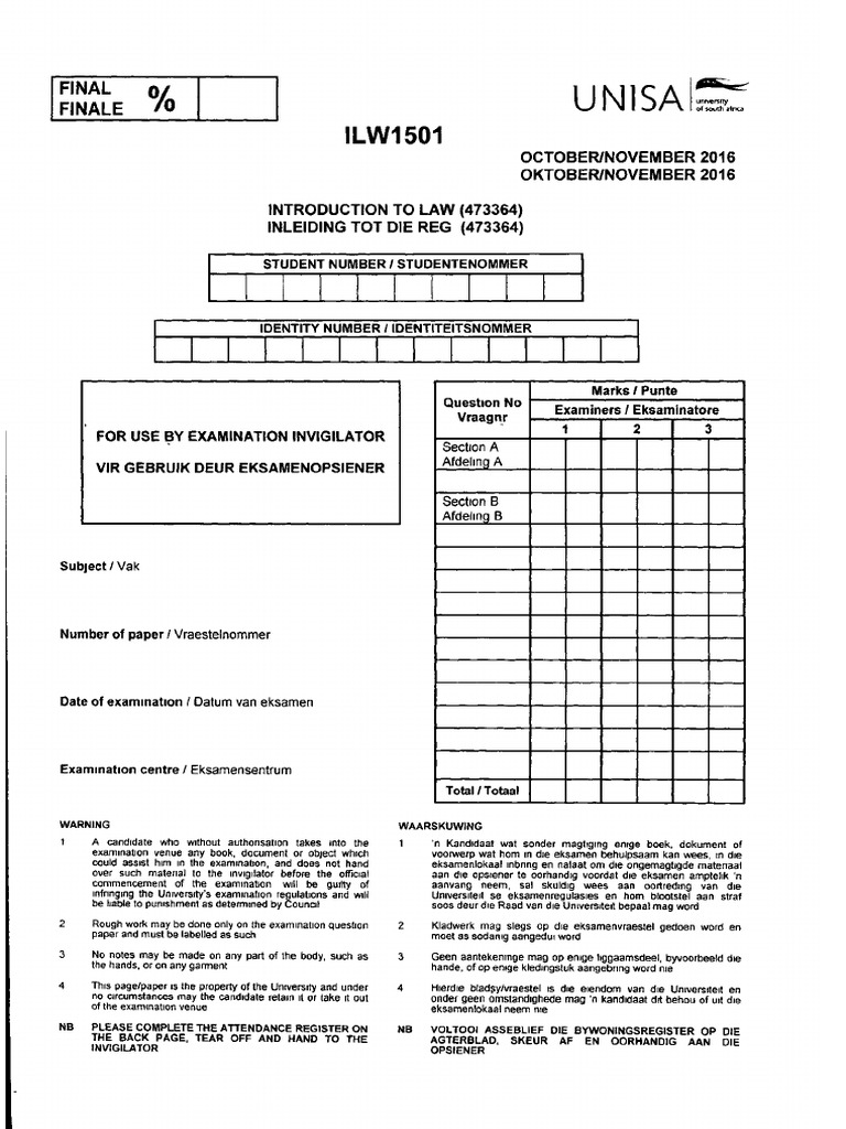 Ilw1501 2016 10 e 1 | PDF