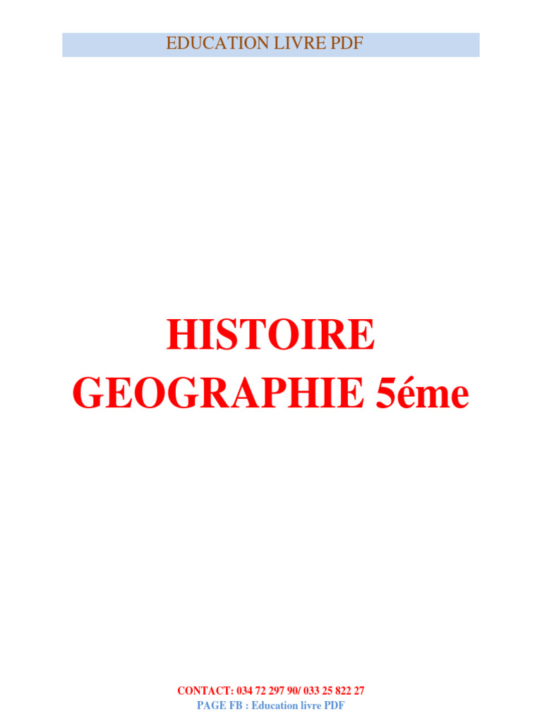Géographie et Histoire 5ème PDF | PDF | Asie | Désert