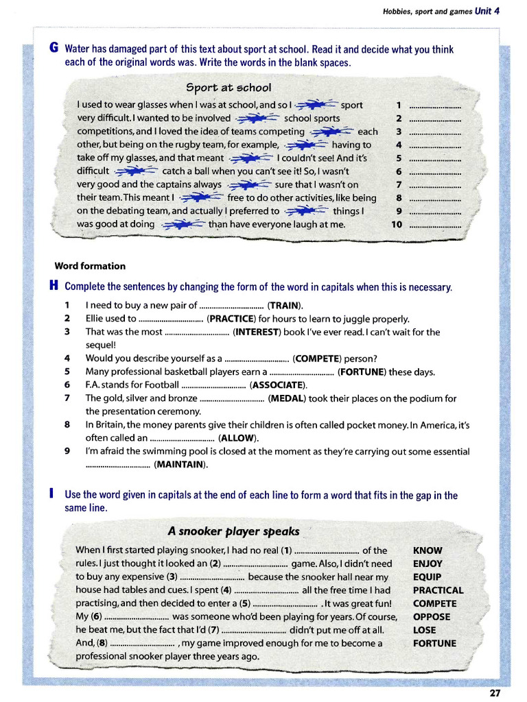 Destination B2. Grammar Vocabulary With Answer Key-Pages-29 | PDF