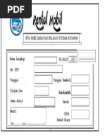 Contoh Kwitansi Rental Mobil | PDF