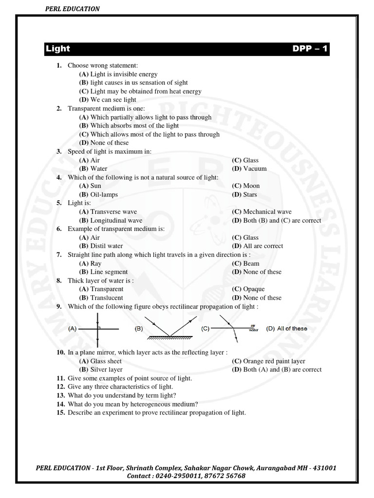 LIGHTs | PDF | Mirror | Optics