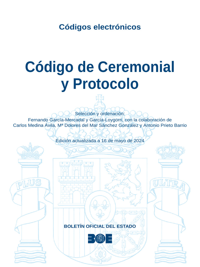 BOE-116 Codigo de Ceremonial y Protocolo | PDF | Oficial general | Militar