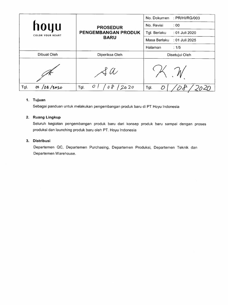 Prosedur Pengembangan Produk Baru | PDF