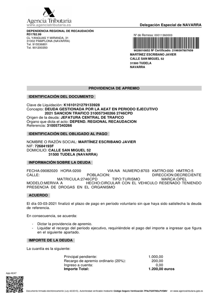 Notificacion Deuda | Descargar gratis PDF | Deuda | Economias