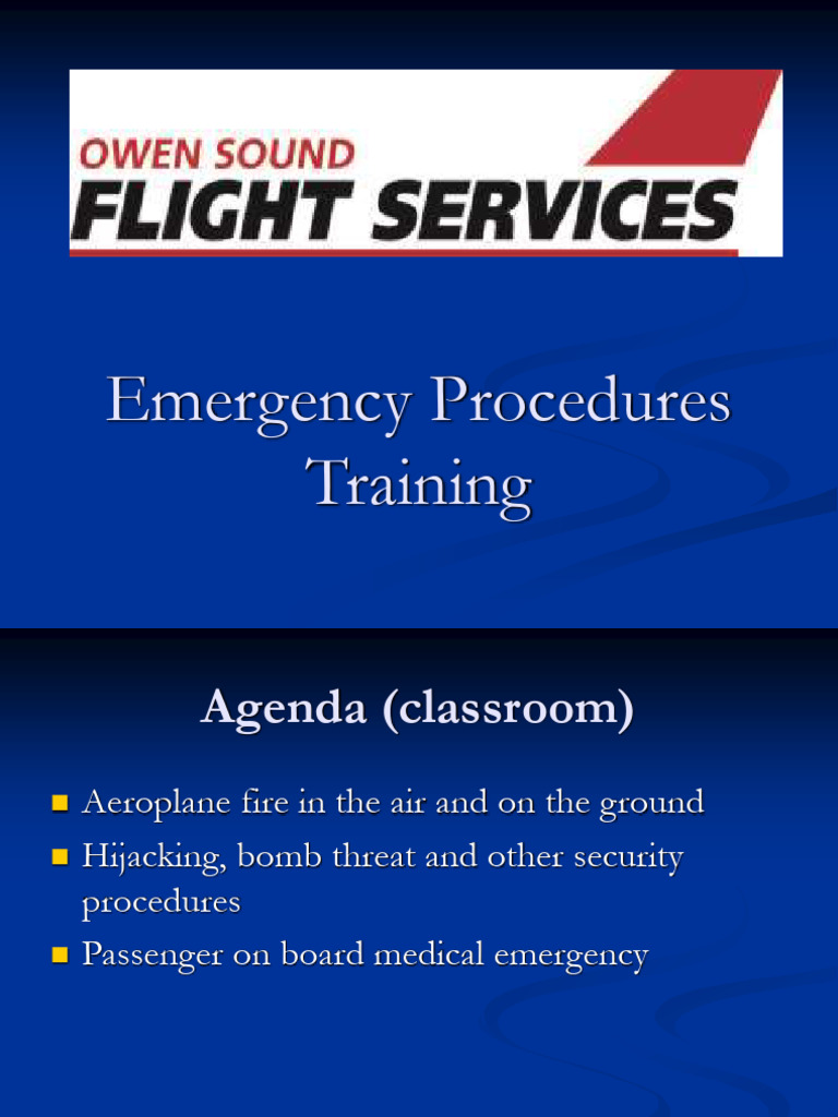 Emergency Procedures Training PDF | PDF | Seat Belt | Emergency Evacuation