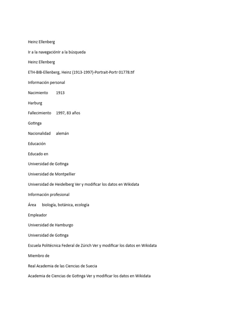 Heinz Ellenberg | PDF | Contenido libre