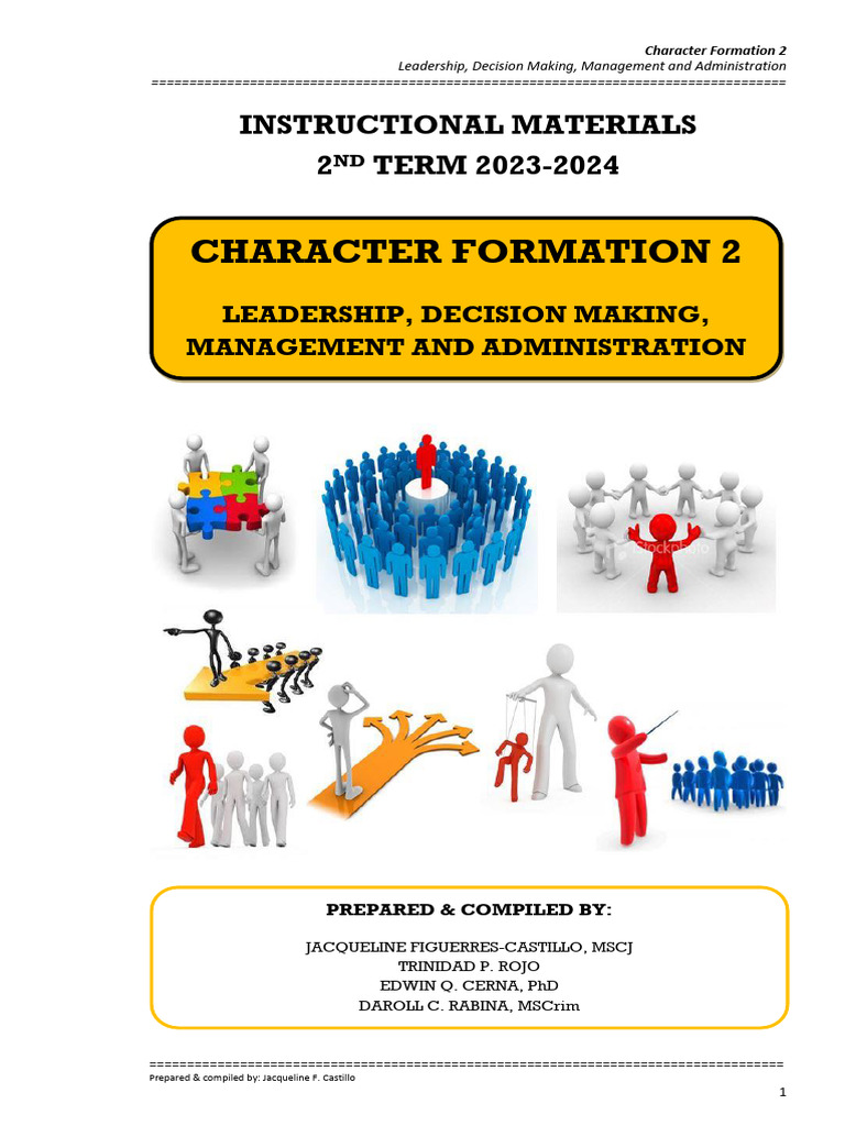 2024 CFLM Chapter 1 Instructor | PDF | Leadership | Cognitive Science