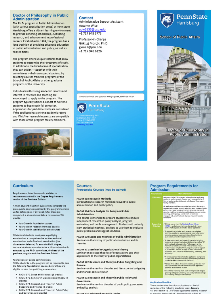Penn State doctor-philosophy-public-administration | Download Free PDF ...