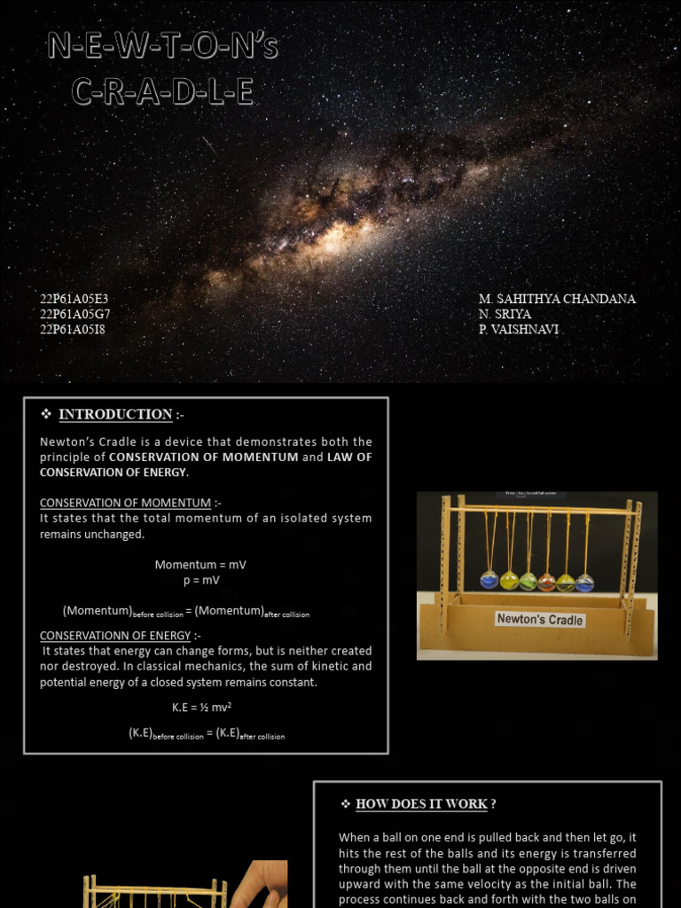 NEWTON's CRADLE | PDF | Momentum | Collision