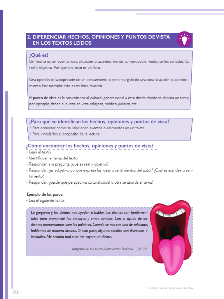 02 - Estrategias de Comprension Lectora - Hechos, Opiniones y Puntos de ...