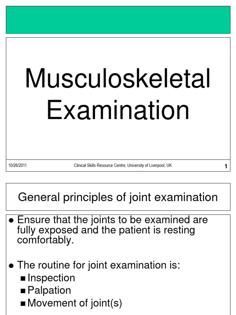 Musculoskeletal Exam Guide | PDF | Anatomical Terms Of Motion | Thumb