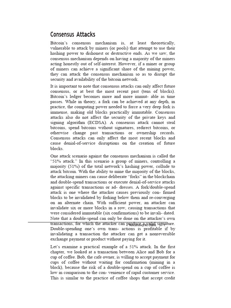 Consensus Attacks, Alt Coins | PDF | Cryptocurrency | Bitcoin