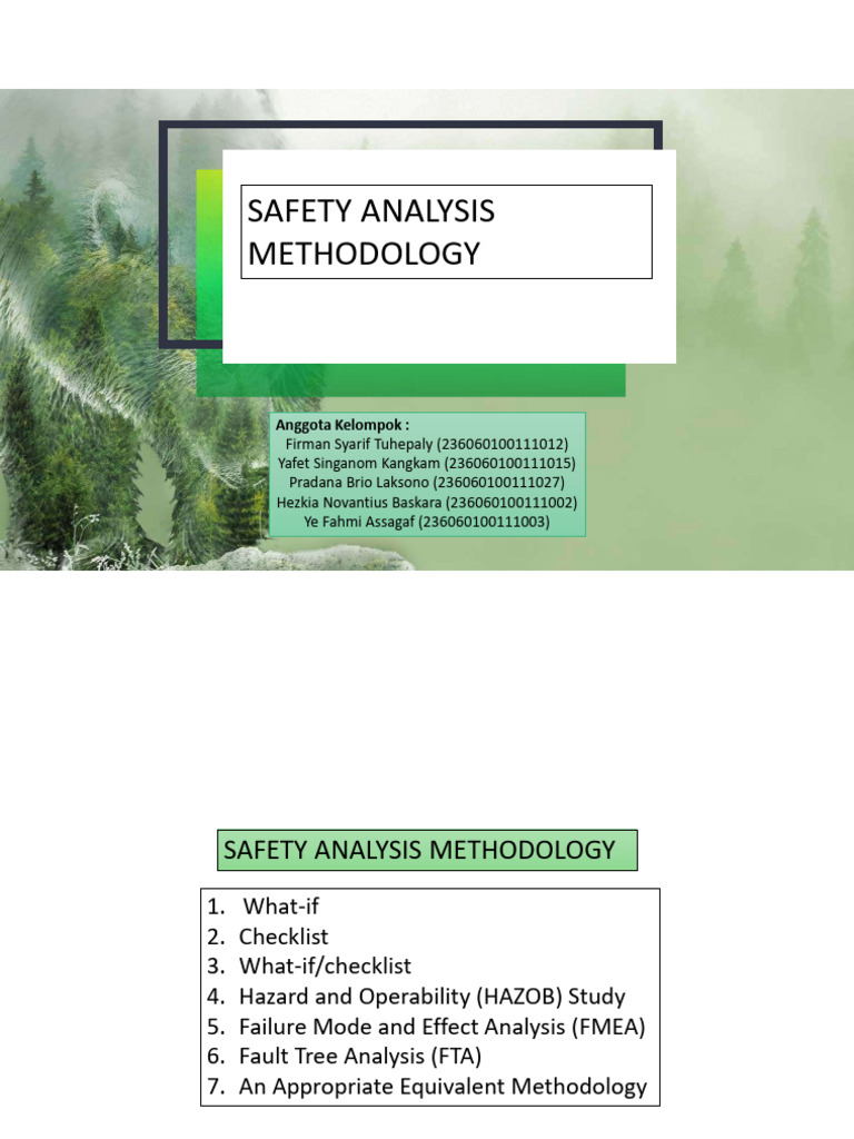 SAFETY ANALYSIS METHODOLOGY | PDF